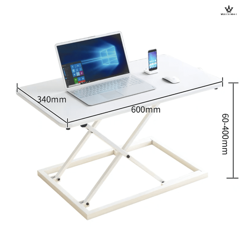 5 Stalls Height Adjustable Stand up Desk Stand Tabletop Computer ...
