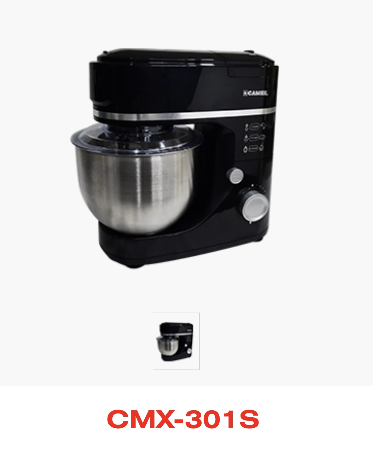 Camel CMX-301S Electric Stand Mixer 5L with 12-Speed Control (Black ...