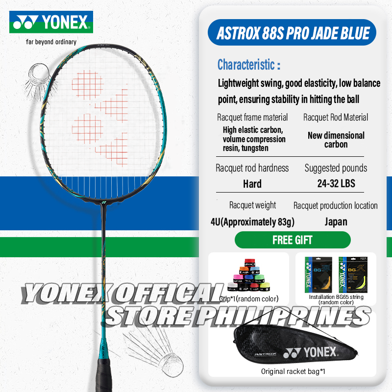 YONEX NANOFLARE 1000Z 88D/S 3rd Badminton Racket Full Carbon Single 26 ...