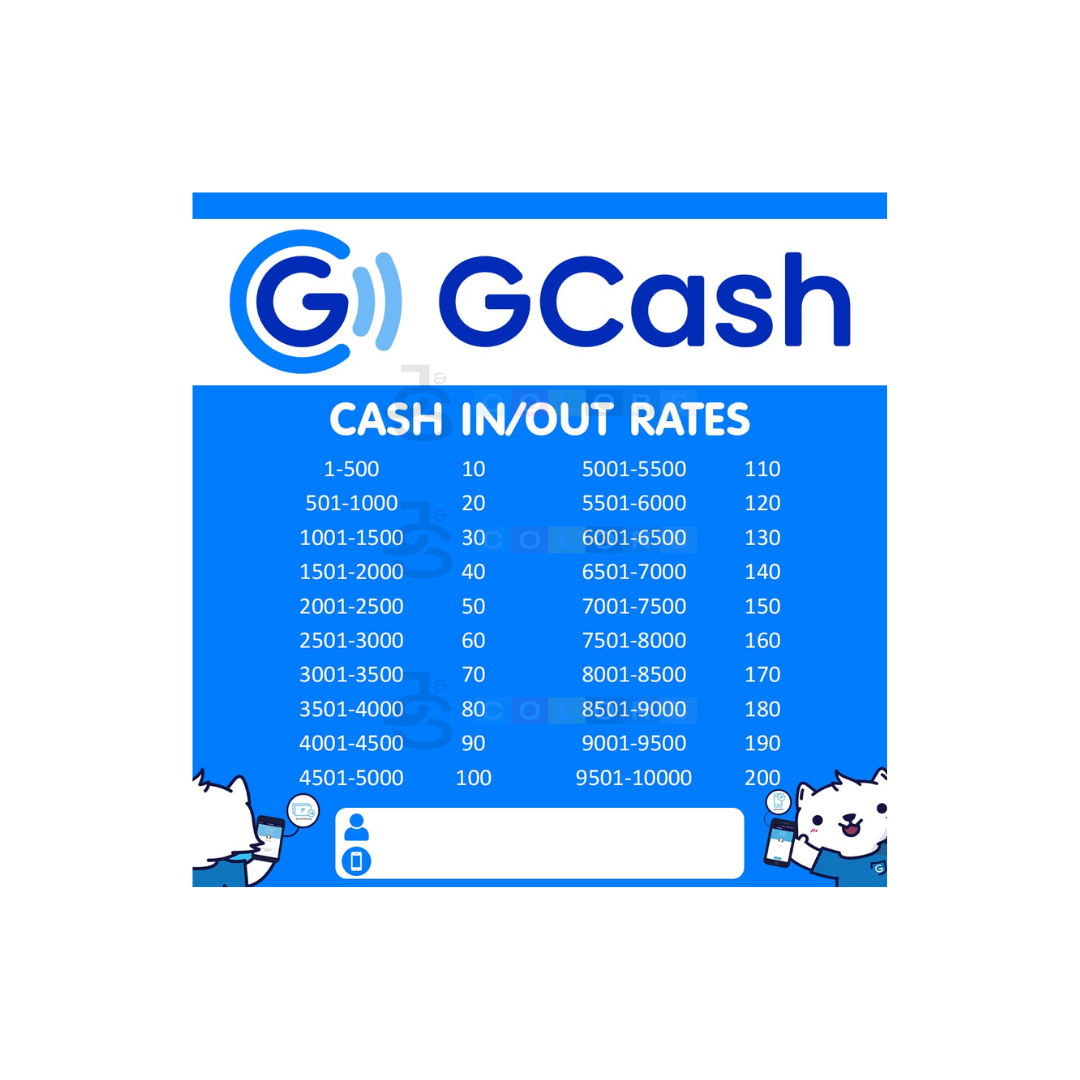 Gcash Rate Tarpaulin | Lazada PH