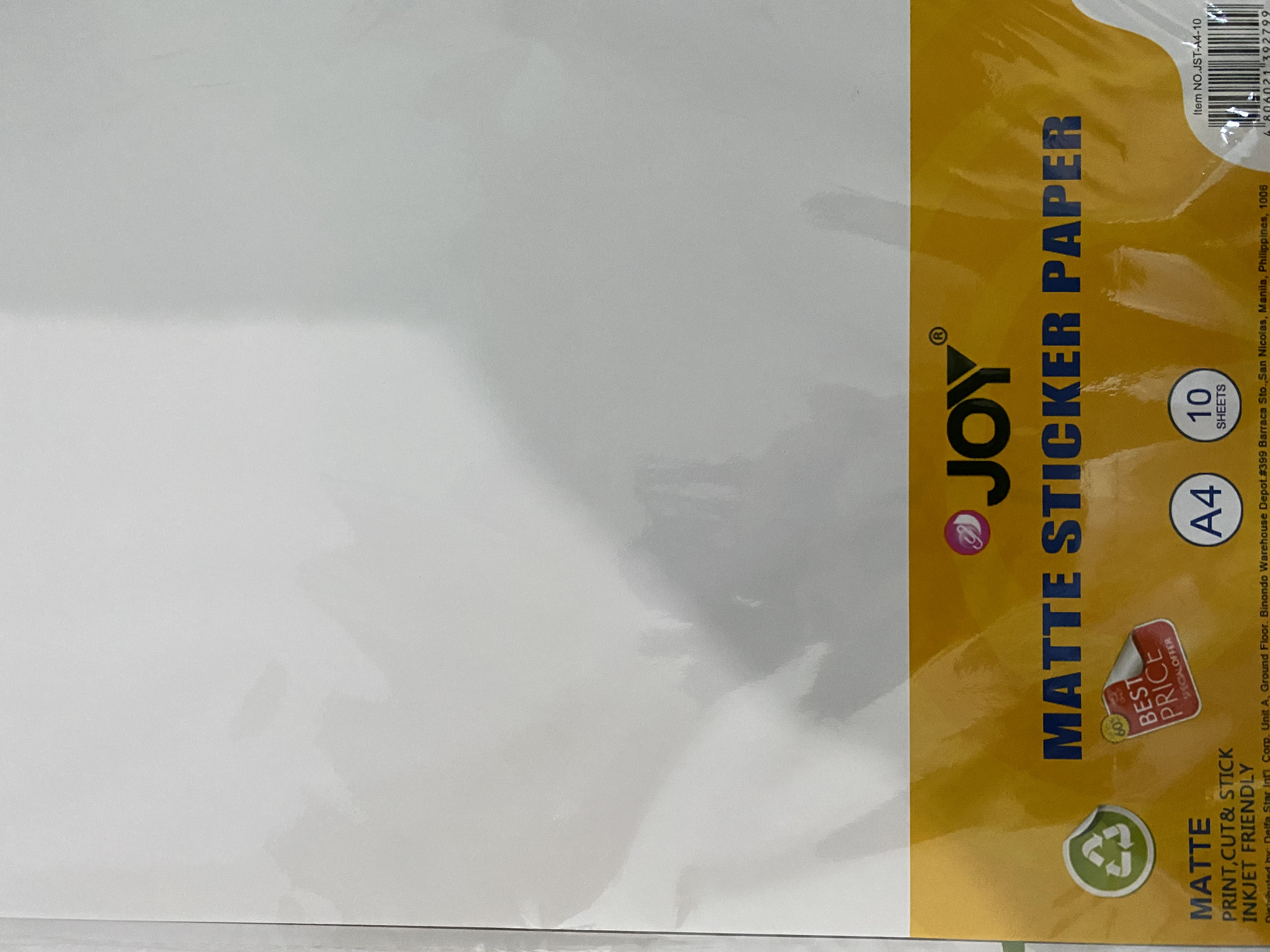 Sticker Paper Glossy Sticker Paper Matte Joy Sticker Paper A4 | Lazada PH