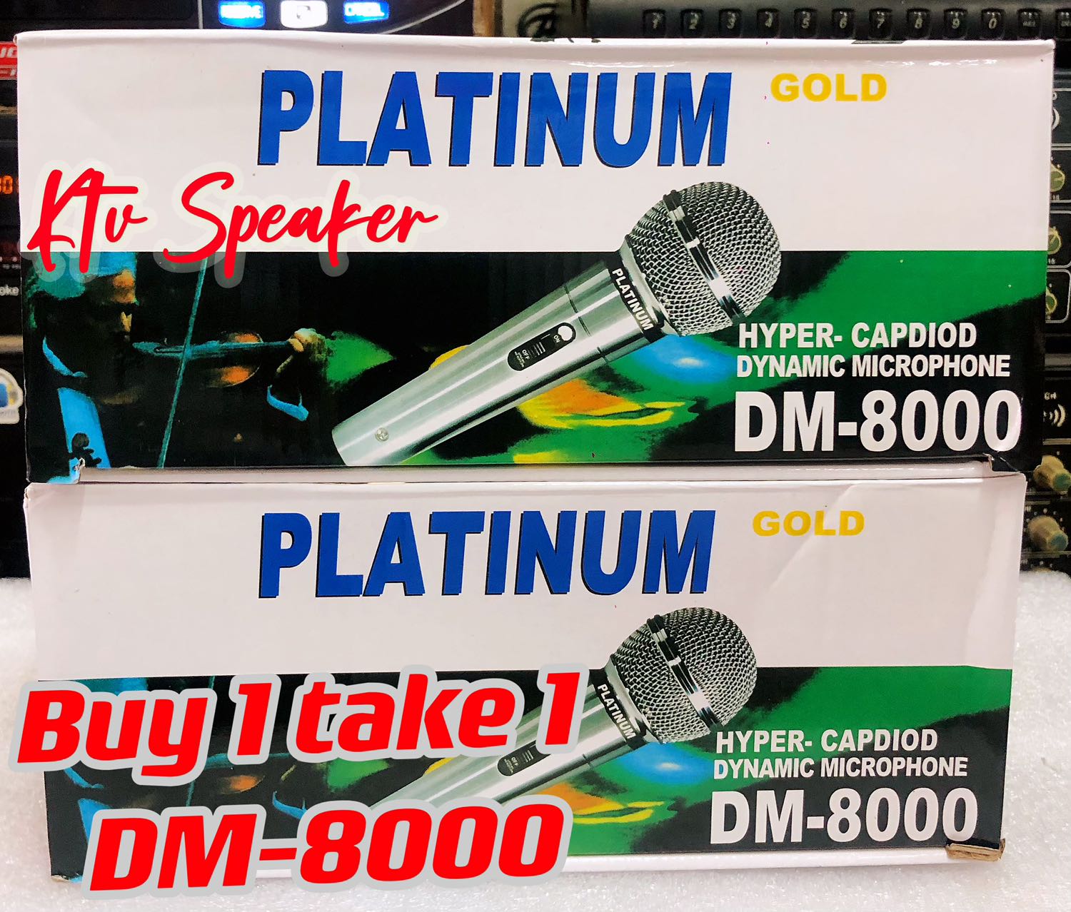 Hyundai Platinum Buy 1 take 1 DM-8000 Dynamic Microphone Microphone for Videoke/Karaoke Machine ...