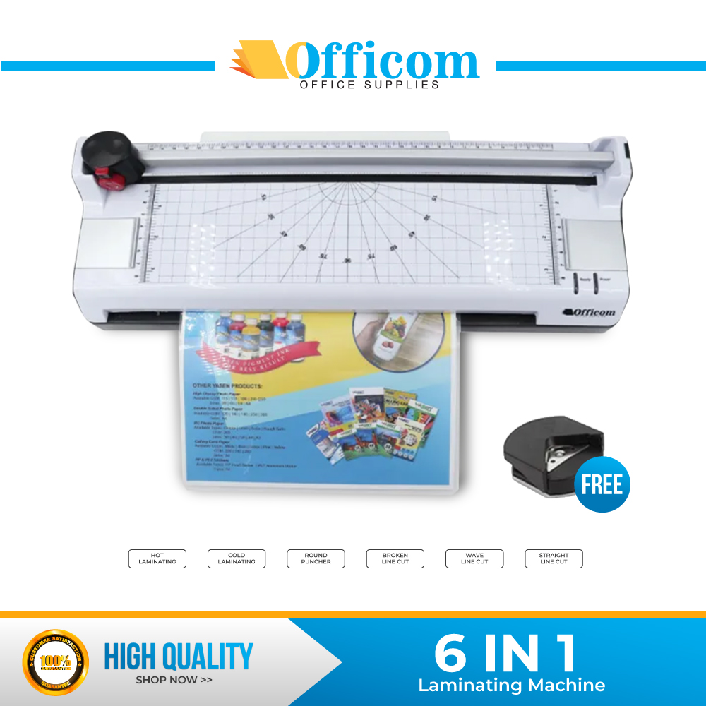 Officom 6in1 Laminator A3/A4 Size Hot and Cold Functional Laminating ...