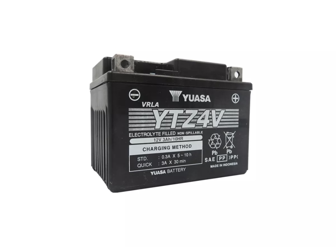 Yuasa YTZ4V Maintenance Free (Fully Sealed) Motorcycle Battery ...