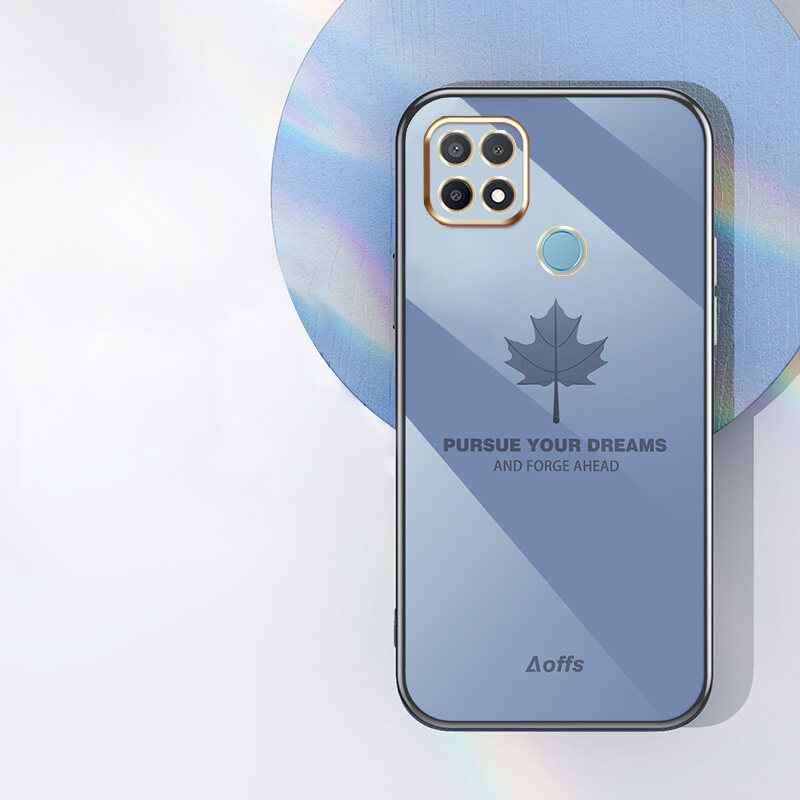 Luxury Straight Edge Plating Phone case For OPPO A15 A15S A35 2021 ...