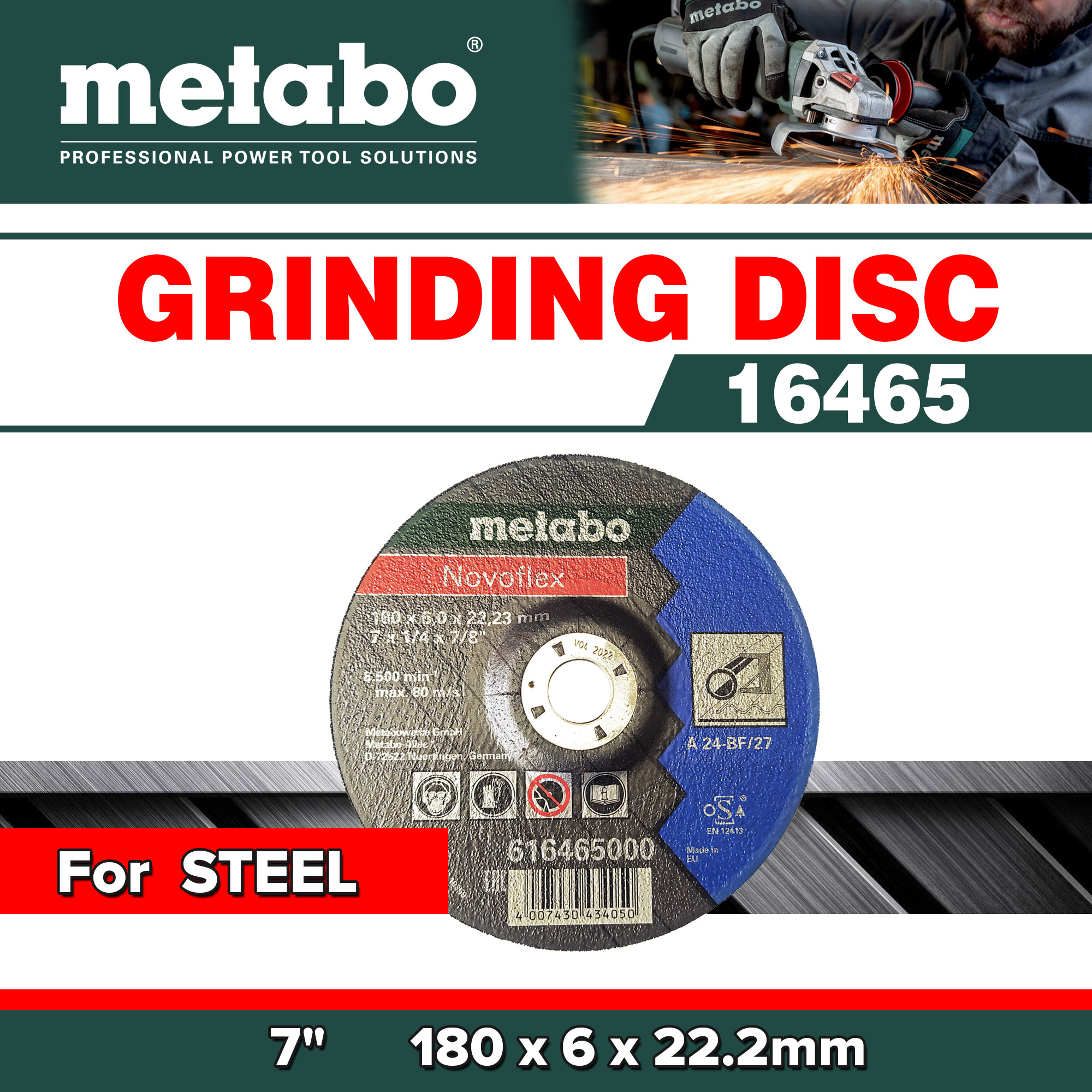METABO GRINDING DISC 7" FOR STEEL MADE IN EU | Lazada PH