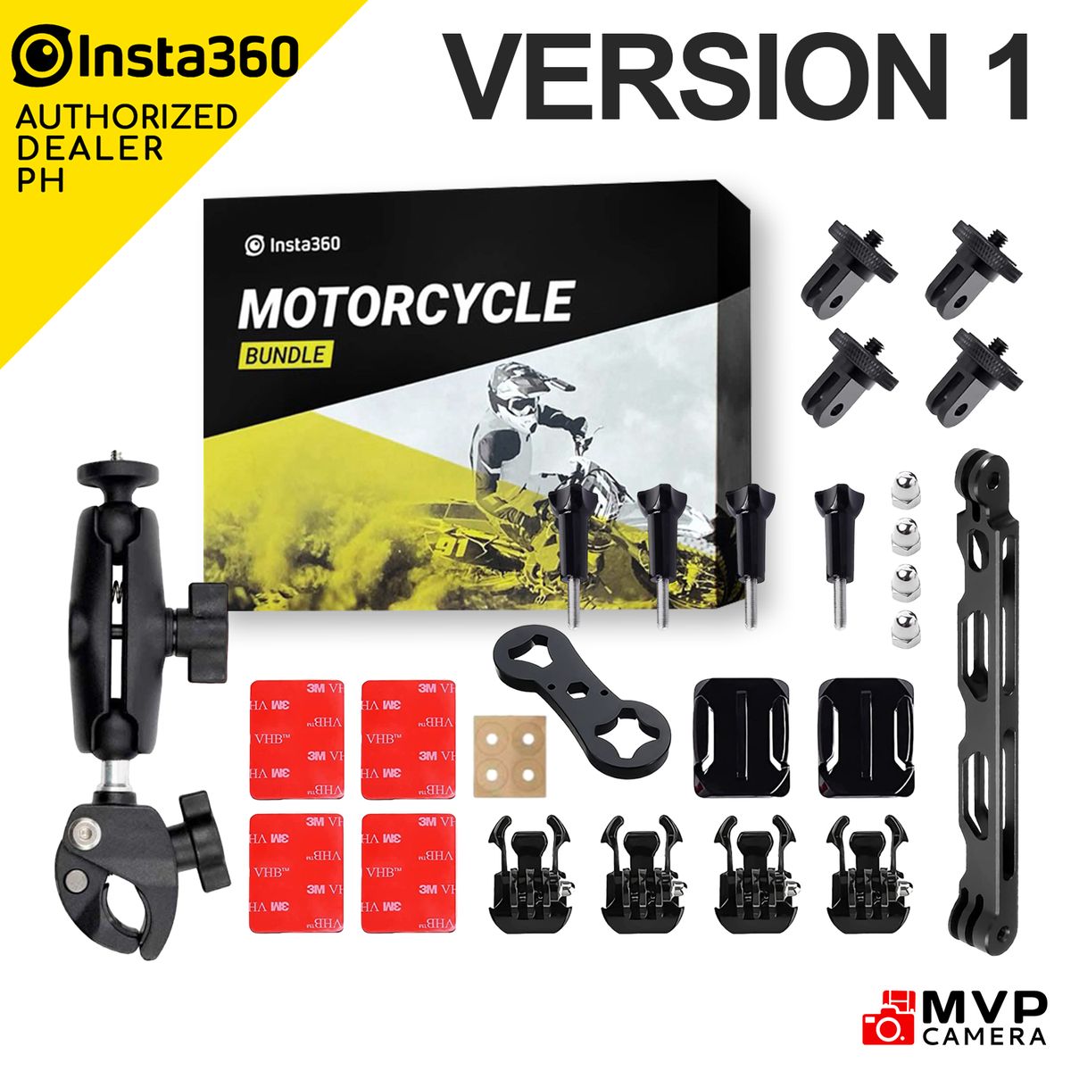 [AUTHORIZED PH] INSTA360 Motorcycle Mount Bundle Kit X3 ONE RS GO 2 ONE ...