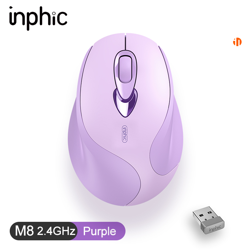 Chuột Không Dây INPHIC M8 Đang sạc,Chống Ồn, DPI 1600, Wireless USB 2 ...