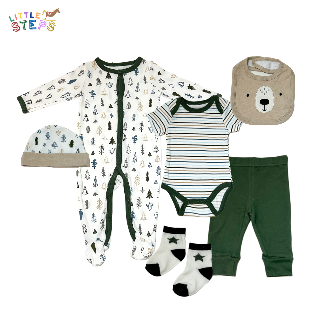 Little Steps baby boy clothes 6-piece Layette ages 0-12 months | Lazada PH
