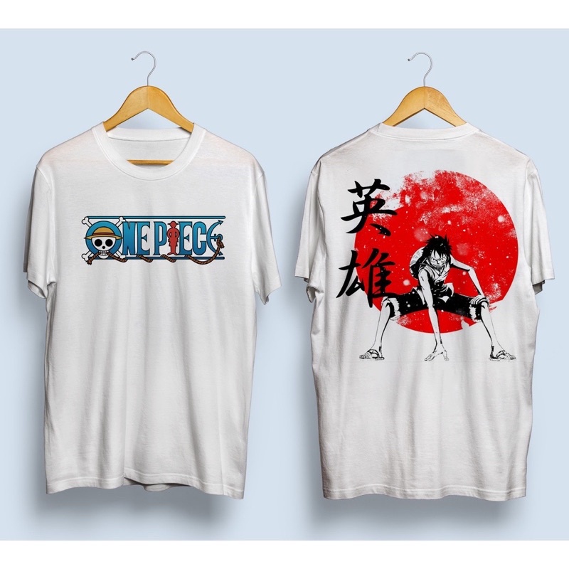 Anime white T shirt One Piece Design Unisex Casual Graphic Tees trendy ...