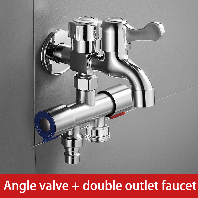 Stainless Steel Bathroom angle valve faucet Multi-Function Standard ...