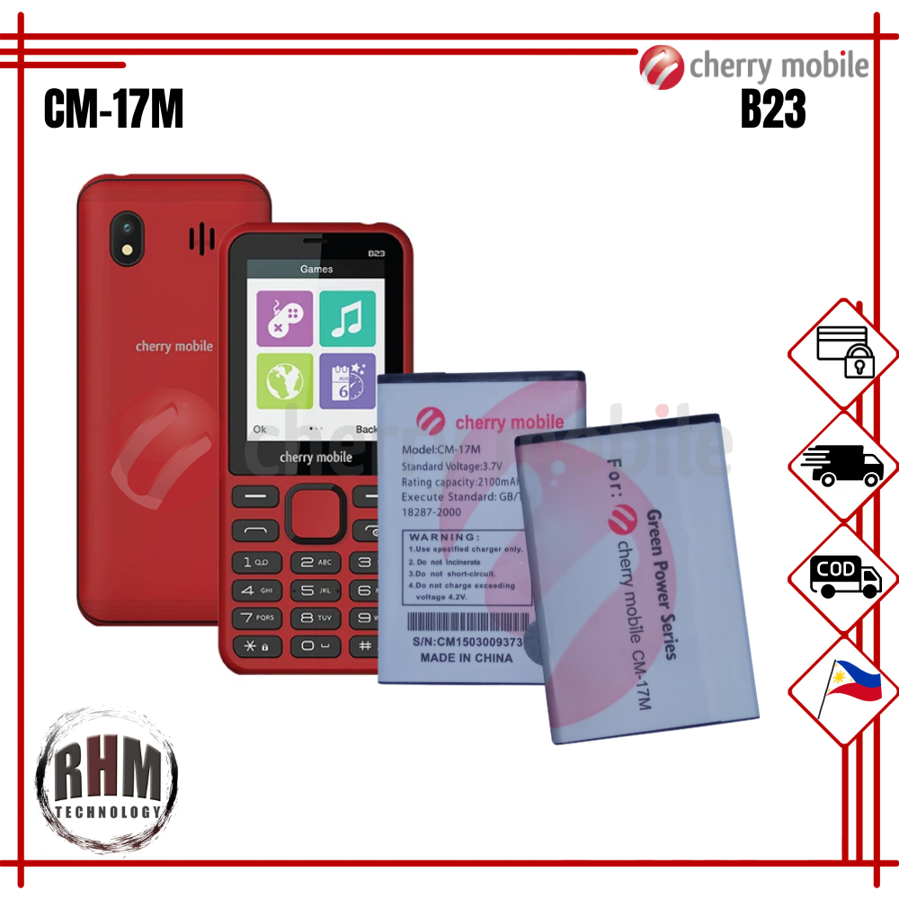 Cherry Mobile B23 Battery model: CM-17M (2100mAh) High Quality Battery ...