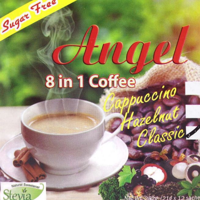 12 Sachets of Angel Coffee Instant Coffee Powder Healthy 8-in-1 Kapeng ...