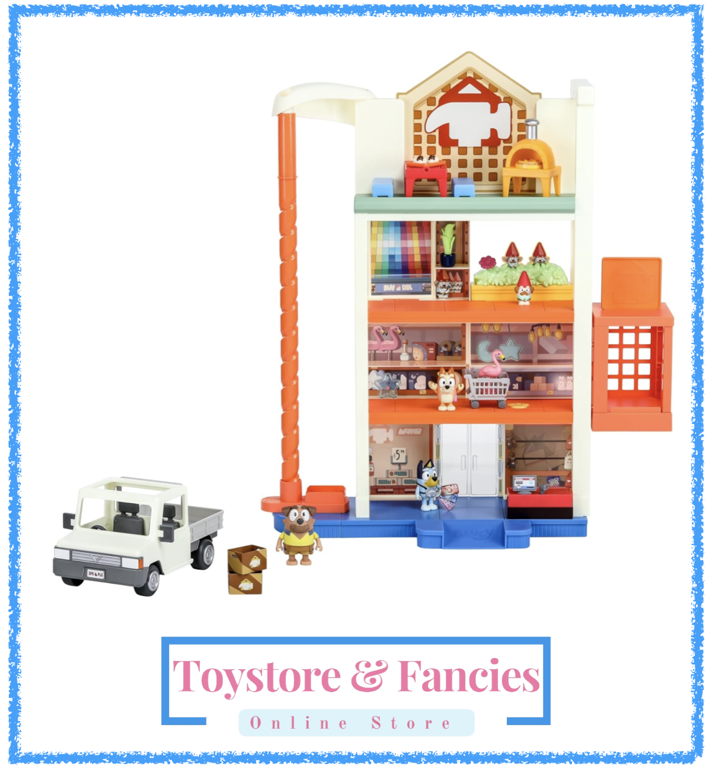 🇺🇸 EXCLUSIVE Bluey Hammerbarn Shopping Center Mega Set, 4 Level, 22 ...