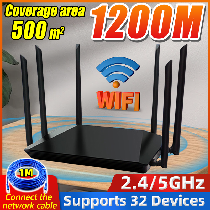 Wireless WiFi Router 1200Mbps Fast Ethernet Dual Band English Version 6 ...