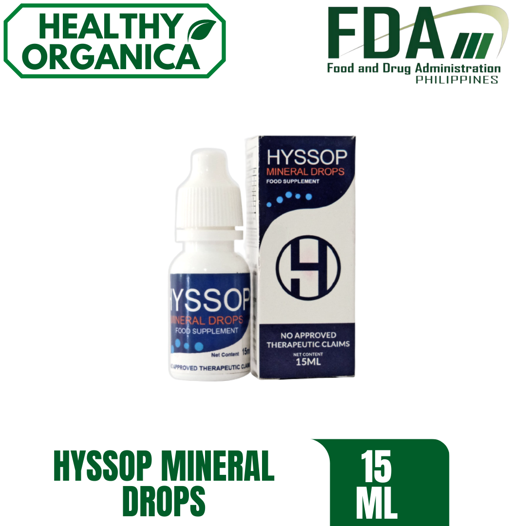 1 BOTTLE HYSSOP DROPS FOOD SUPPLEMENT 15ML ORIGINAL Hyssop mineral eye ...