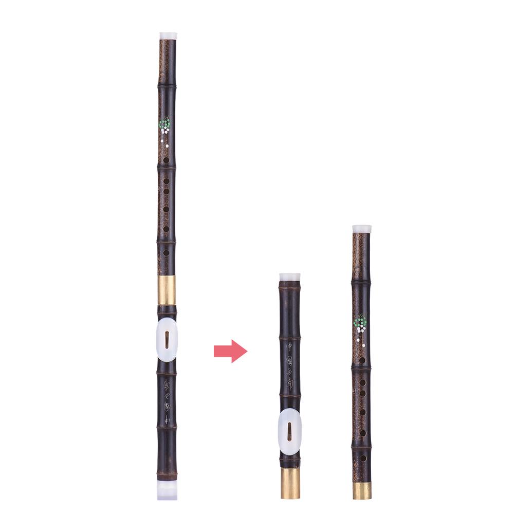 Detchable Natural Black Bamboo Bawu Ba Wu Transverse Flute Pipe Musical ...