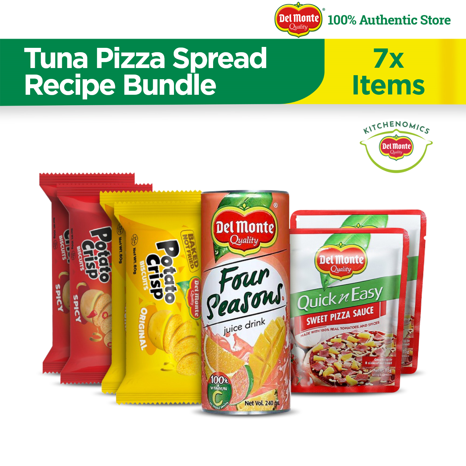 DEL MONTE KITCHENOMICS® Recipe Bundle: Tuna Pizza Spread x 7 Items (Del ...
