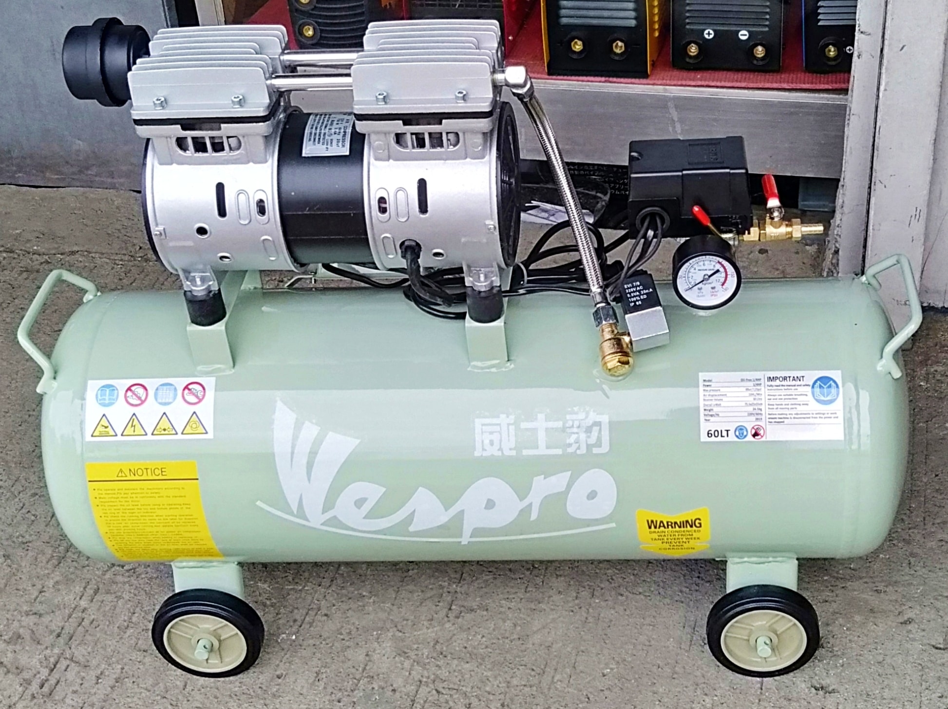 WESPRO Silent Type Air Compressor 1/4HP 36Liters ~ ODV POWERTOOLS ...