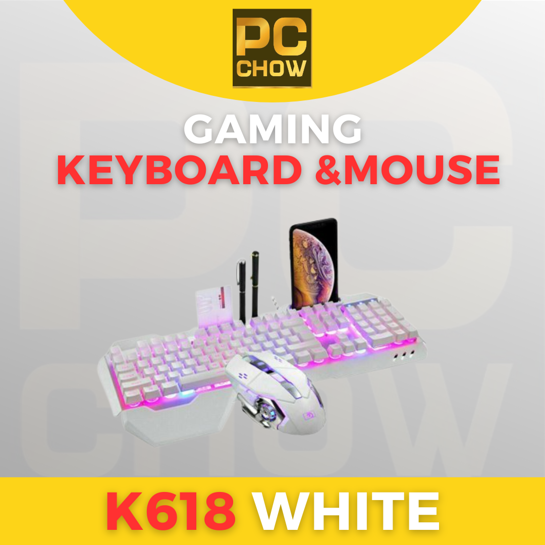K618 Wired Gaming Keyboard and Mouse, Combos.Membrane Keyboard Type ...