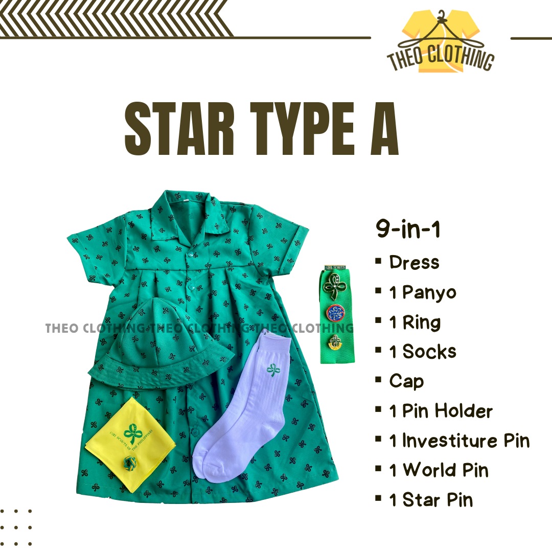 GSP STAR Dress Type A Complete Set of Scout Uniform | Theo Clothing ...