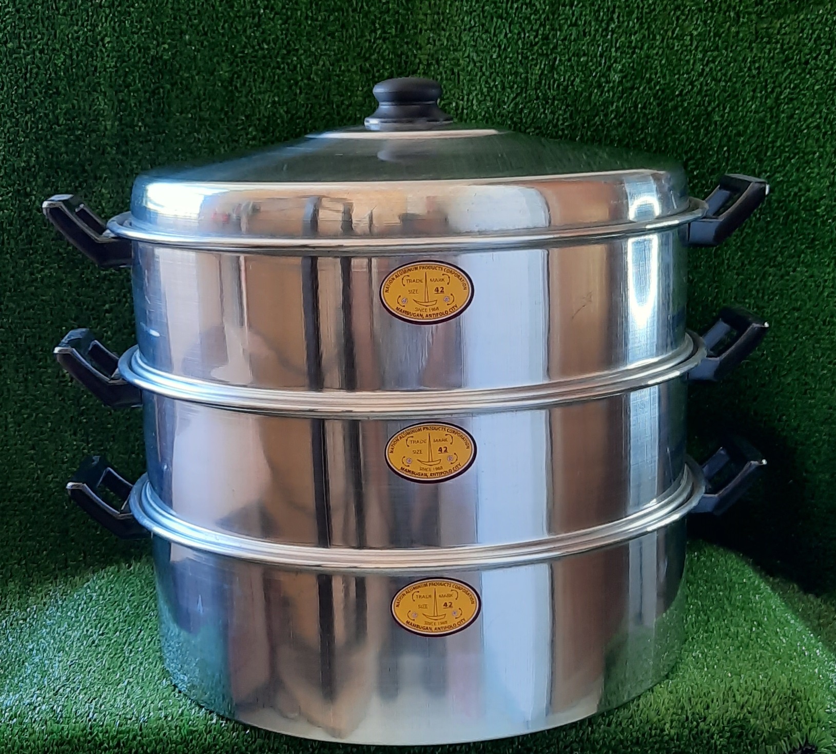 Steamer Aluminum Makapal 42cm Jumbo 3 Layers High Quality Good for Puto ...