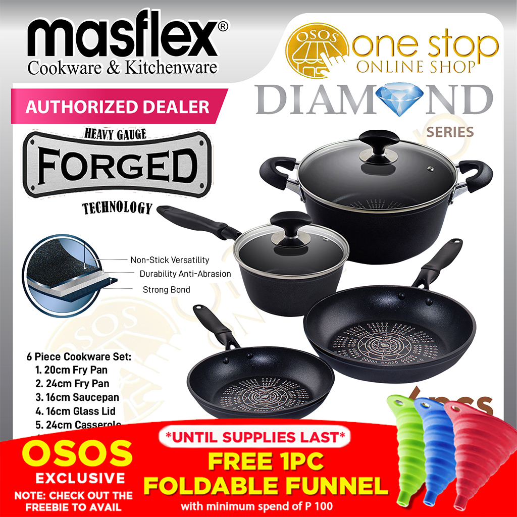 Masflex Original Forged Blue Diamond Non-Stick Induction 6pieces ...
