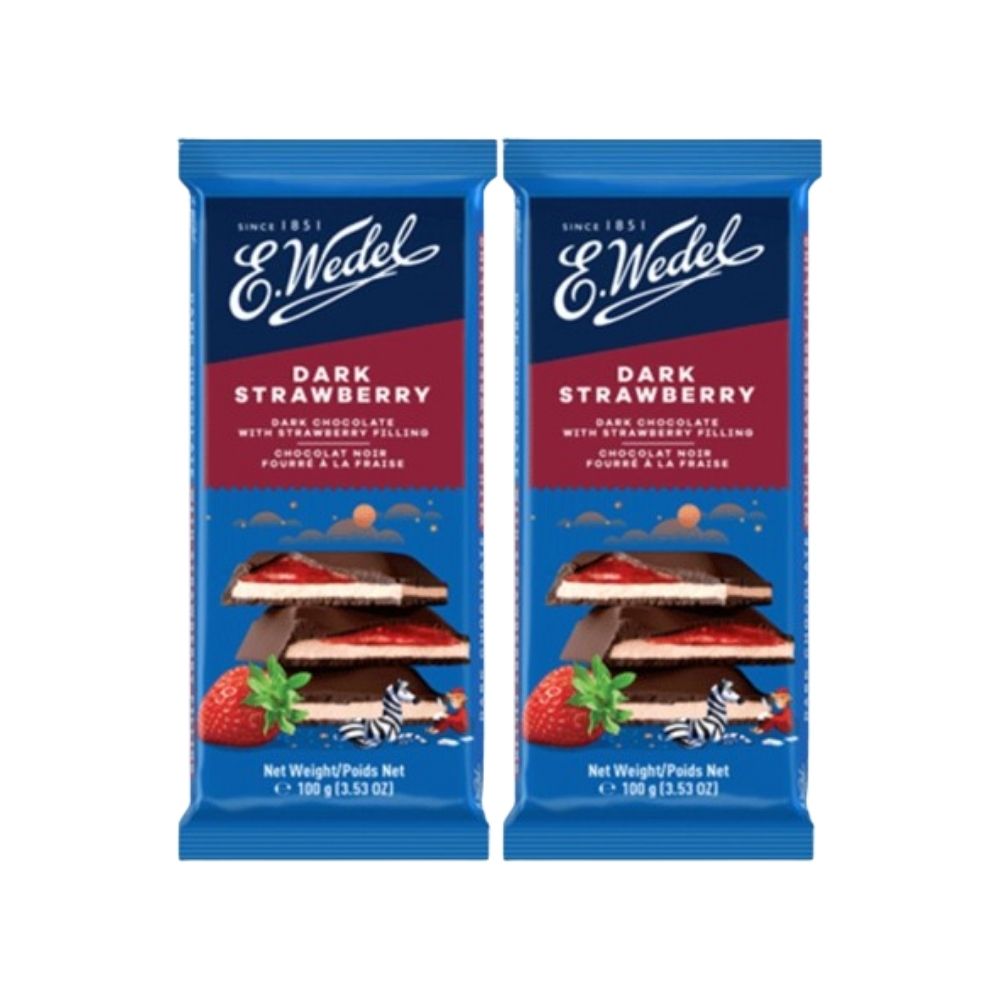E.Wedel Dark Chocolate With Strawberry Filling 100g | Lazada PH