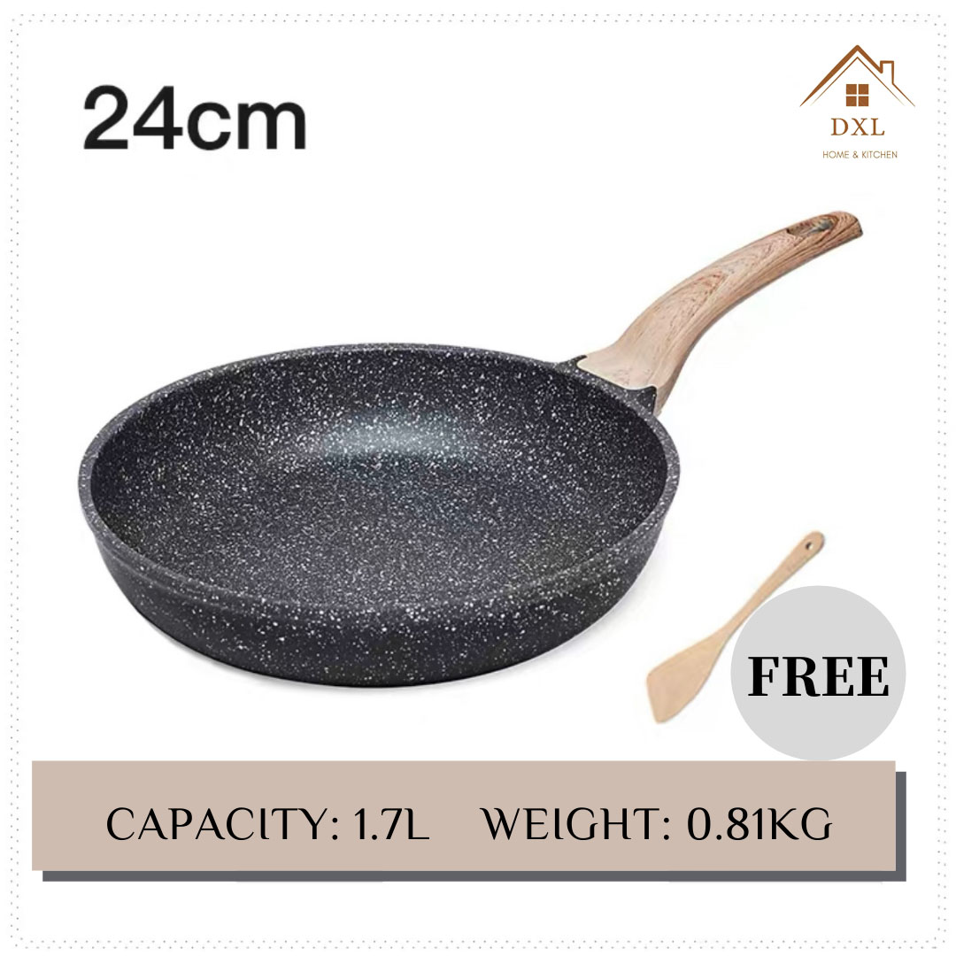 DXL High Quality Maifan Stone-Derived Wok Frying Pan Non Stick Fry Pan ...