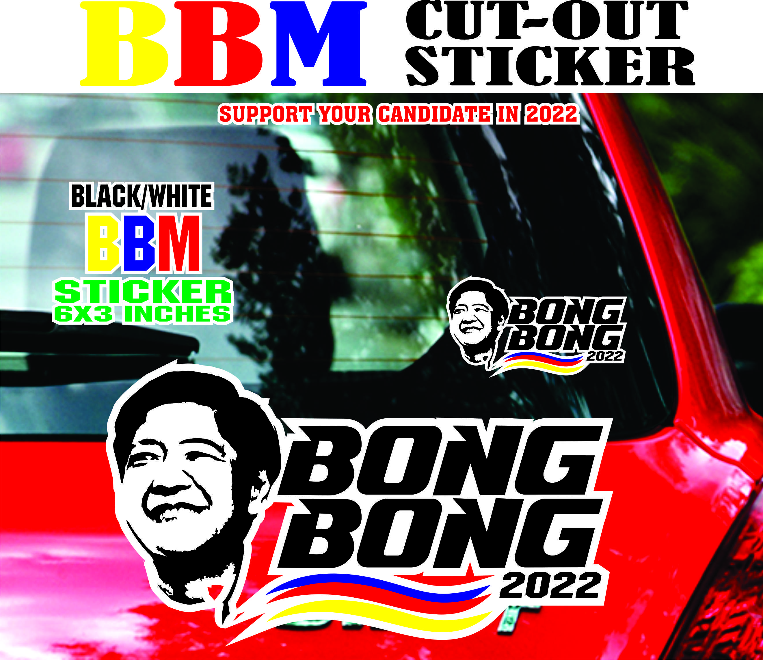 BBM BongBong Marcos Cut-Out Sticker Water Proof Vinyl Sticker | Lazada PH