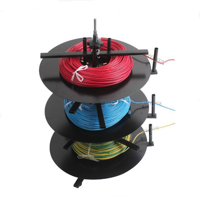 Installation of pay-off reel, pay-off stand, wire feeder, roller ...