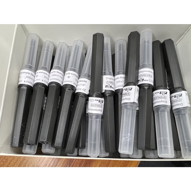 Multi-Sample Needle with and w/o Flashback 21Gx1 1/2 G22 G23 KING MED(1 ...