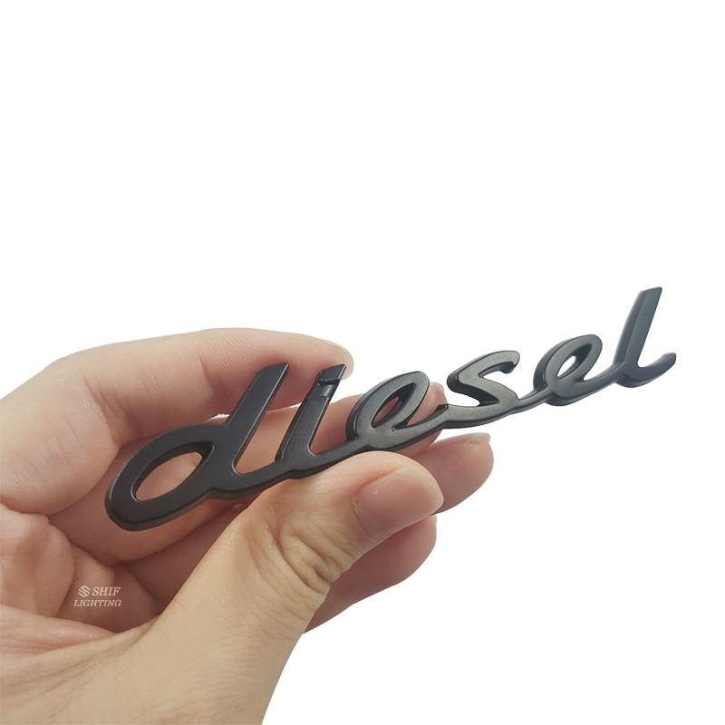 High quality 1 x Metal Diesel Car Auto Emblem Rear Trunk Lid Badge ...