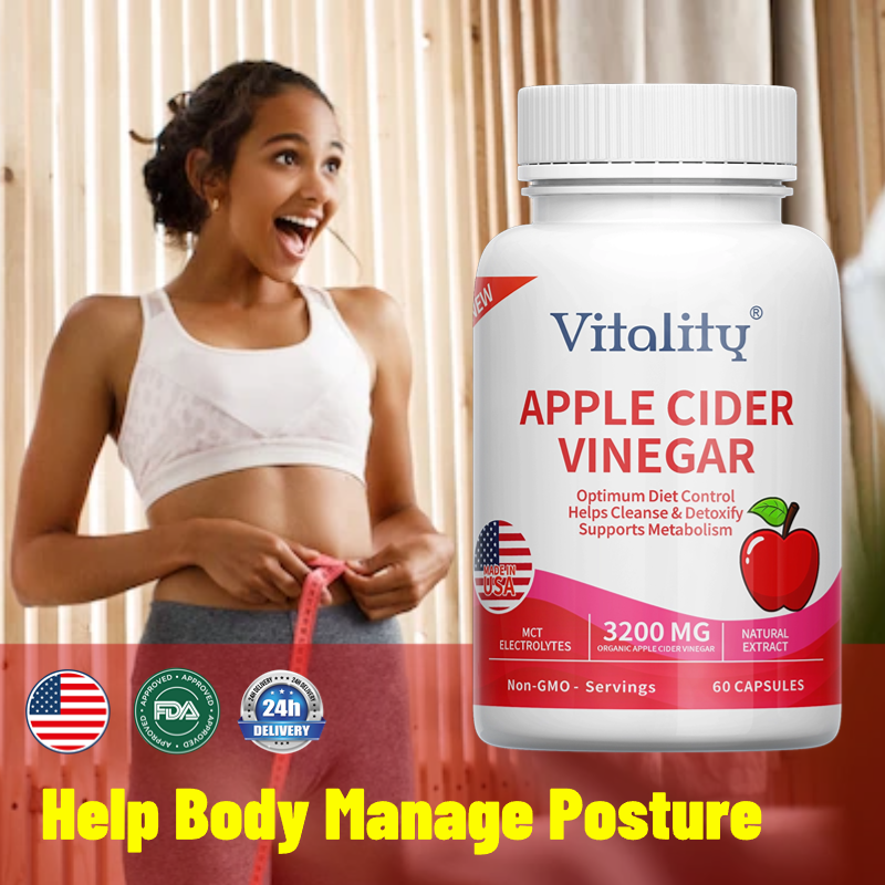 Organic Apple Cider Vinegar 3200 MG - | Natural Apple Flavor | Vegan ...