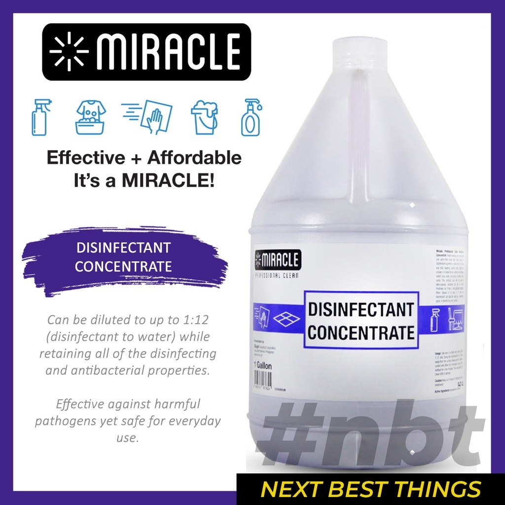 Buy now Miracle Surface Disinfectant with Cleaner (Spray and Wipe) - 3 ...