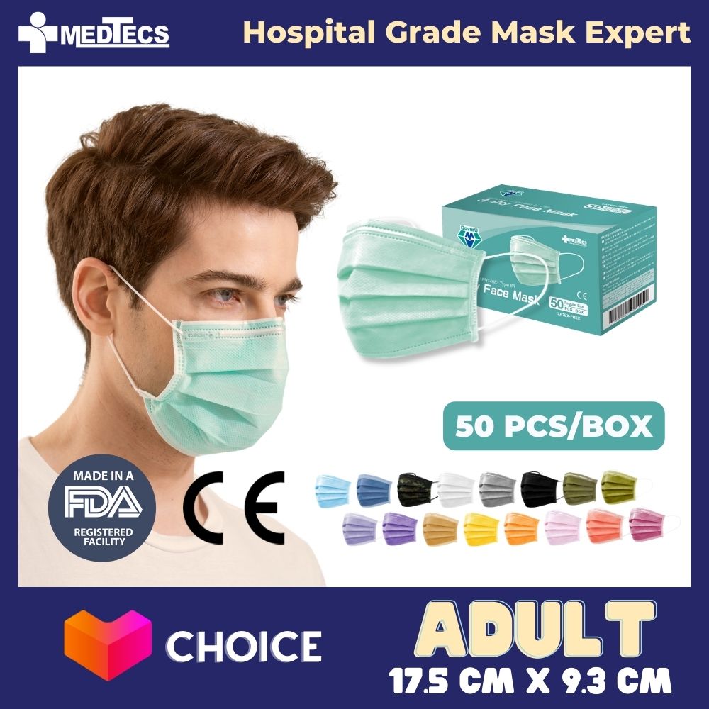 Medtecs Medtecs Official General Green Color Medical Grade Face Mask ...