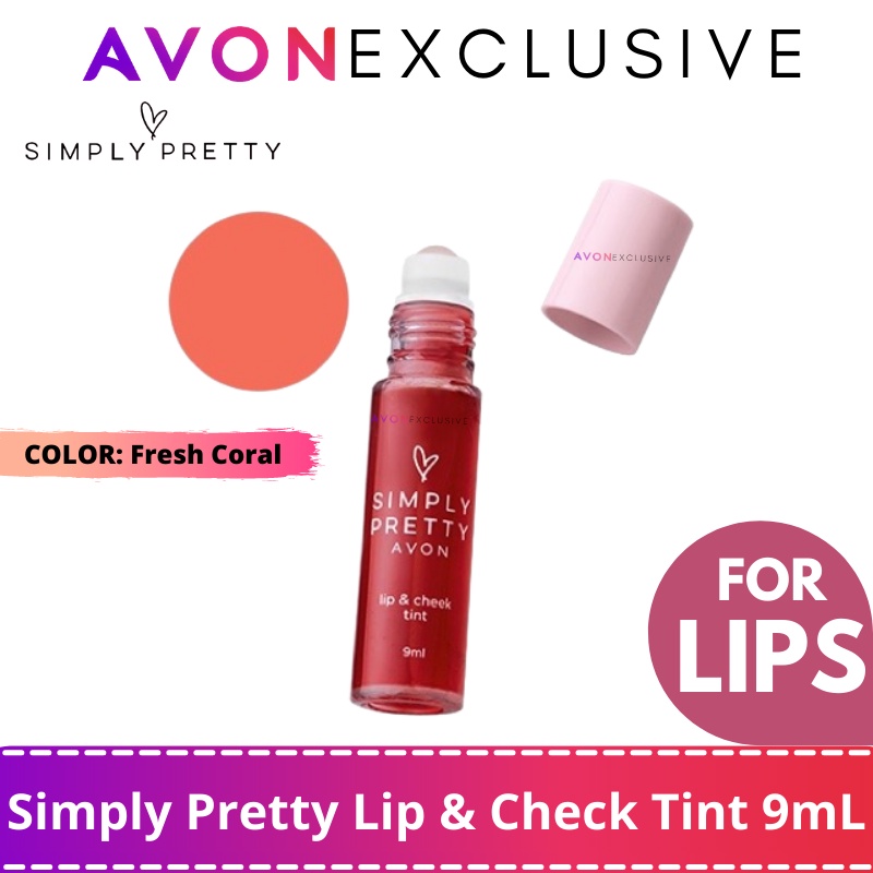 Avon Simply Pretty Lip & Cheek Tint 9mL / Lip Tint for Women / Check ...