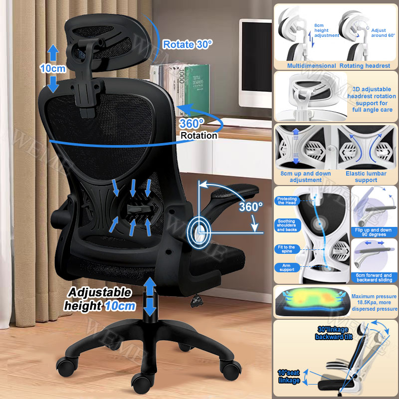 Ergonomics chair Gaming Chair Office Chair Waist Support Design High ...