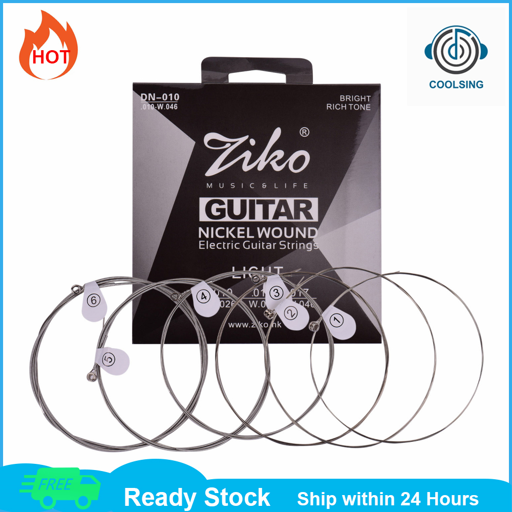 ZIKO DN-010 Normal Light Guitar Strings for Electric Guitars Hexagonal ...