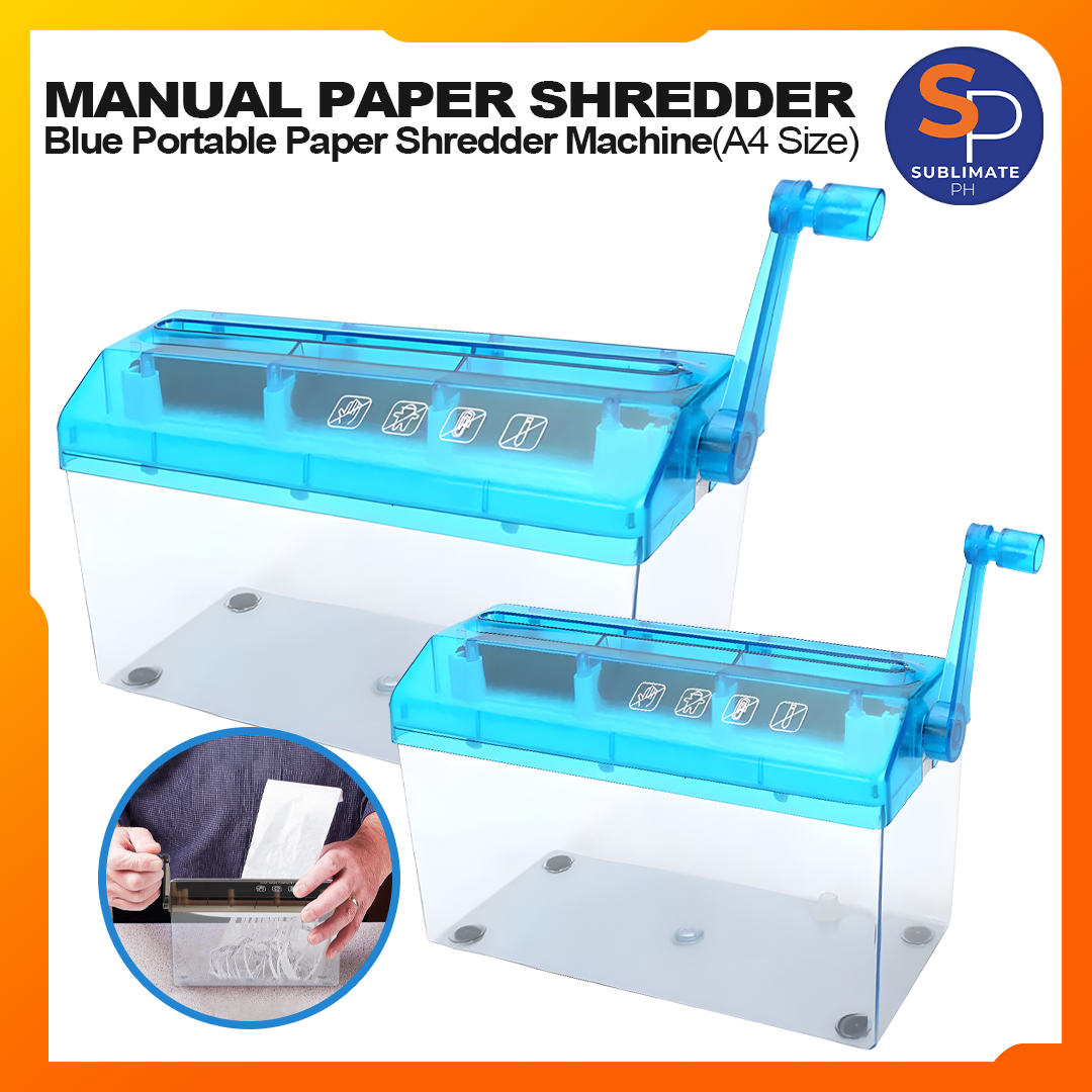 Portable Desktop Manual Paper Shredder A4 Size with 3mm Strips Straight ...