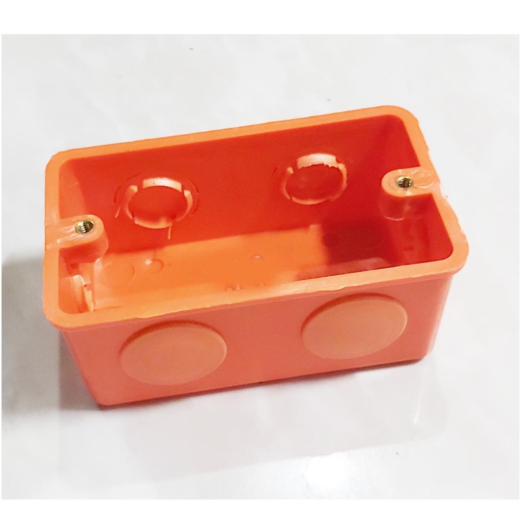 PVC Orange Utility Box 4 x 2 / Junction Box / Cover Electrical Poly ...