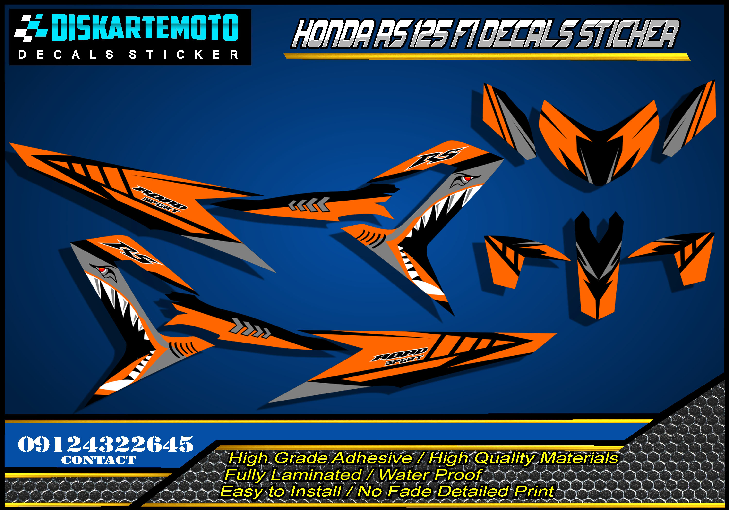 Rs 125 fi Decals Sticker Shark Design | Lazada PH