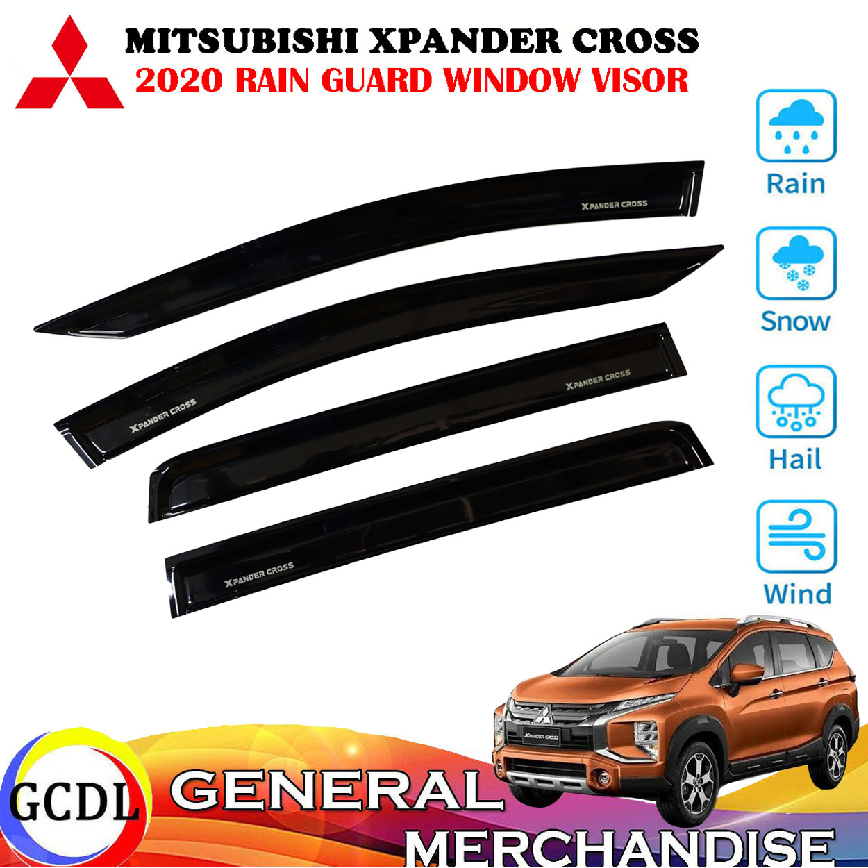 Mitsubishi Xpander Cross 2020 Rain Guard Window Visor | Lazada PH