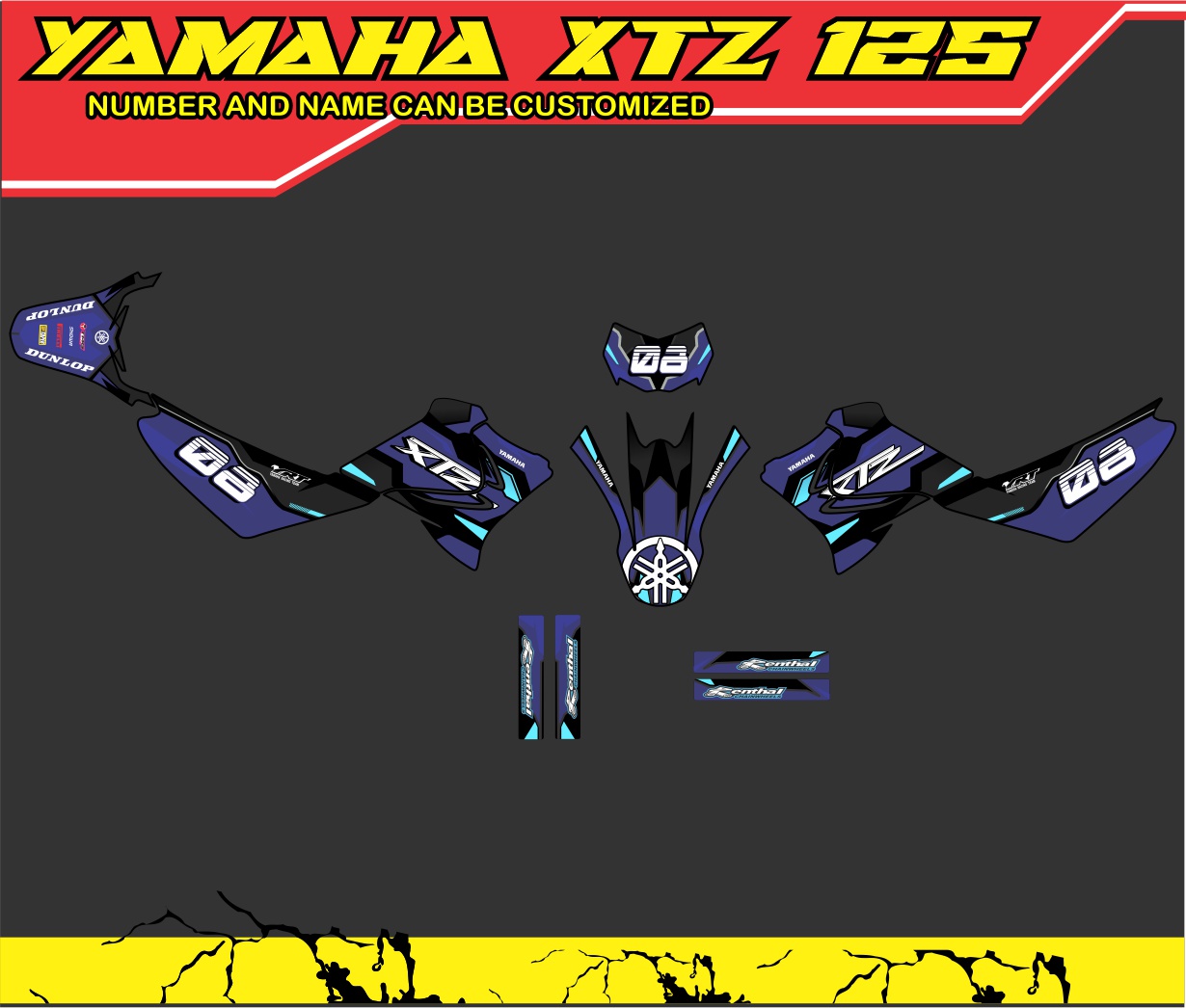 Yamaha xtz 125 full body decals | Lazada PH
