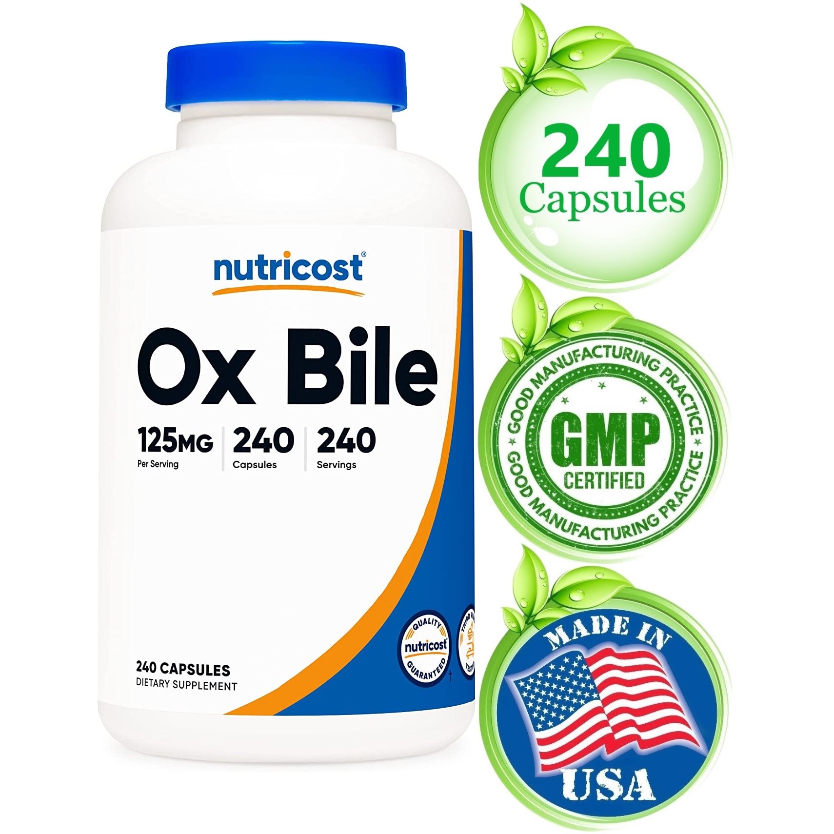 Real Ox Bile 240 Caps for Digestive + Liver Health, Intestine Repair ...