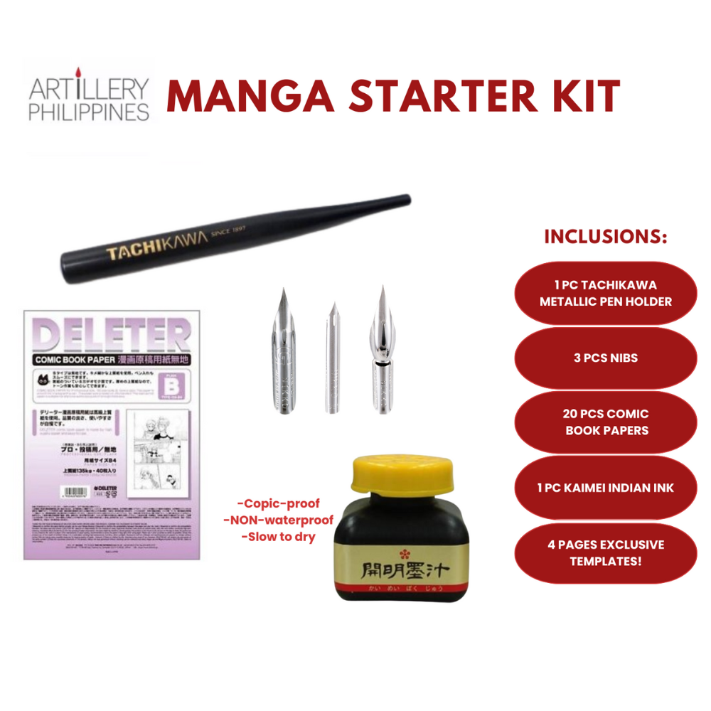 MANGA KITS Manga Artist Kit, Starter Kit, Manga Dip Pen Nib Holder Set ...