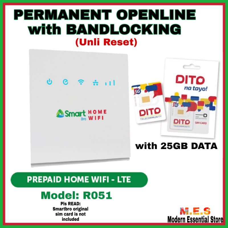 *BEST SELLER!* PERMANENT OPENLINE PLDT SMART BRO HOME PREPAID WIFI R051 ...
