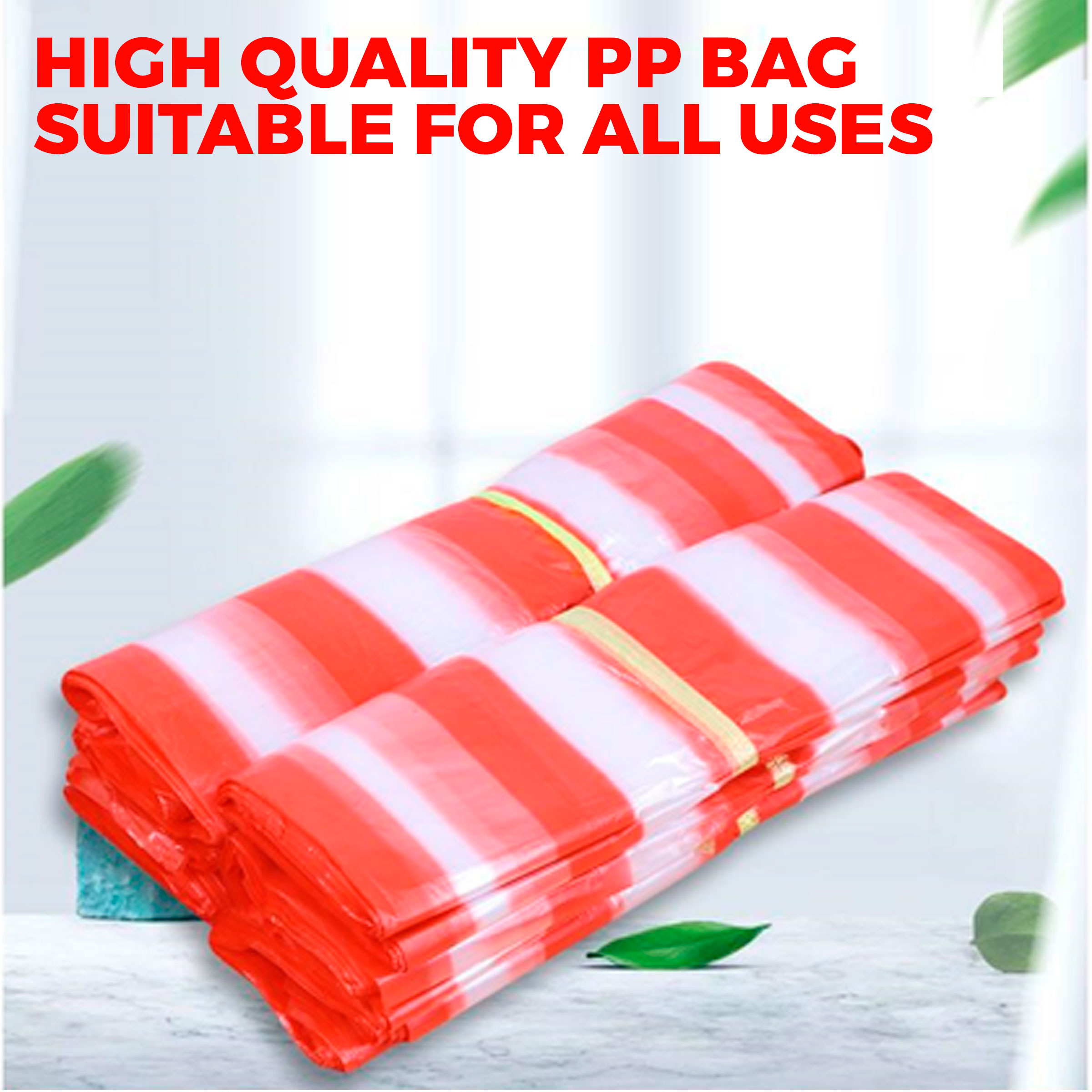 Red Stripe Plastic Sando Bag L, XL,XXL [50pcs/PACK] JUMBO clothing ...
