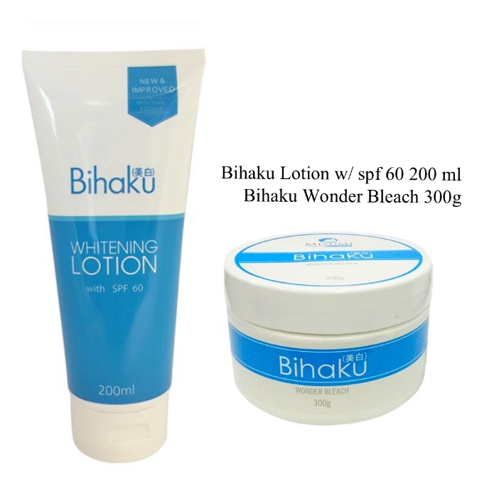 Original SET BIHAKU LOTION 200ML AND BIHAKU WONDER BLEACH 300G SET with freebie | Lazada PH