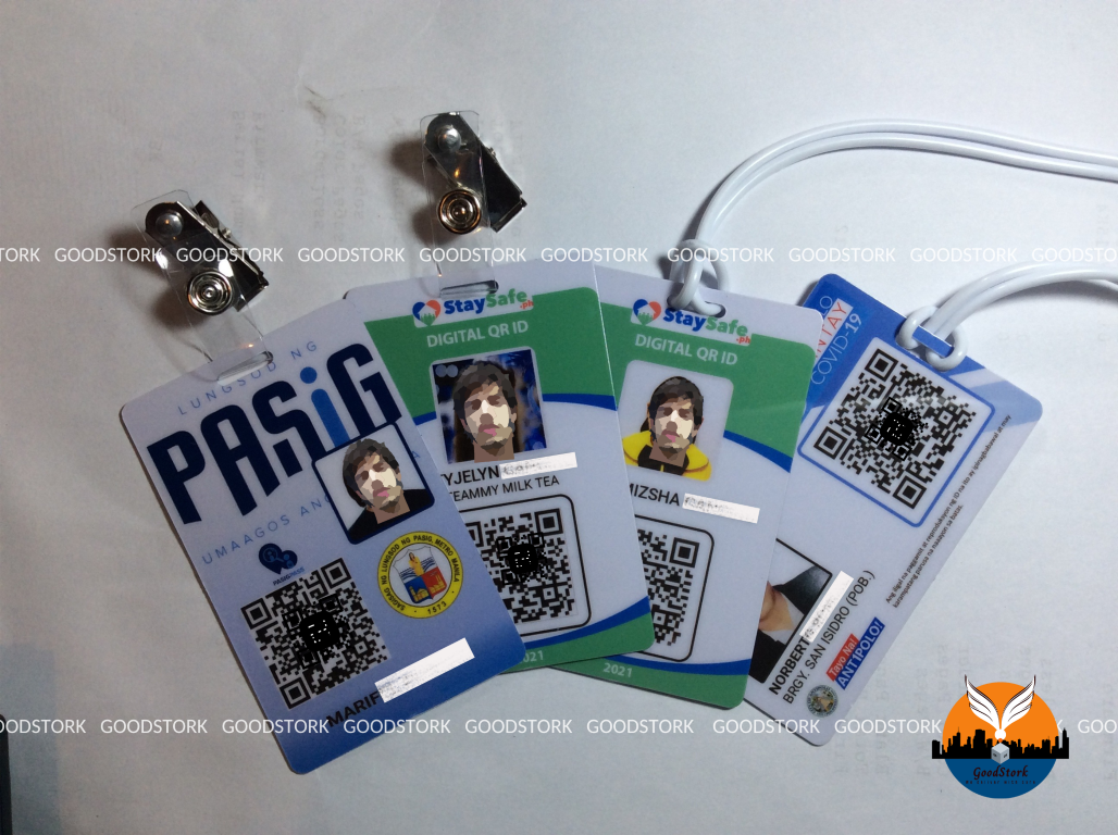personalized bag tag on pvc id card qr code id back to back / high ...